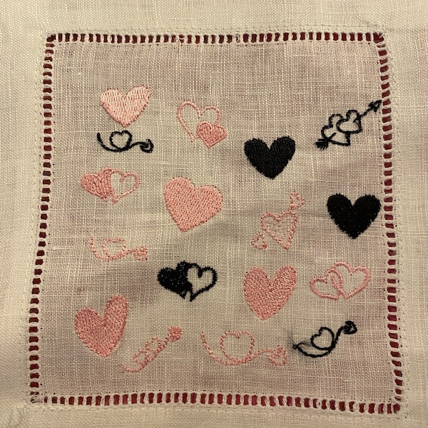 Hearts Embroidery Design, Mini Hearts, Small Hearts Machine Embroidery ...