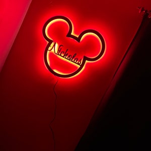 Luigi Led Sign Wall Art Decor Glow in the Dark Wall Art Kids Room Decor ...