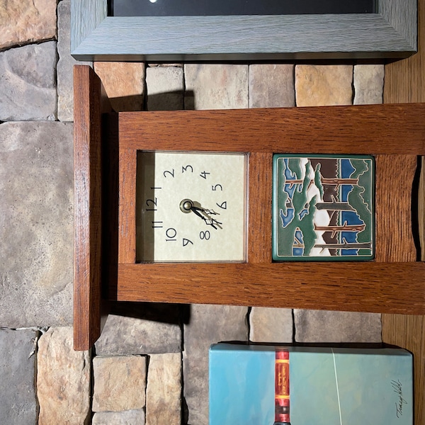 Classic Oak Craftsman Clock-mantel Clock-mission Style Clock-arts and ...