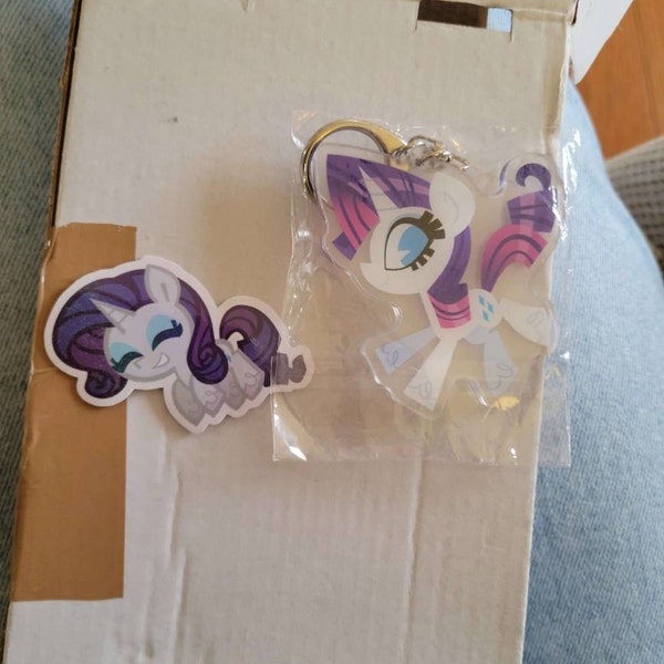 Rarity Acrylic Charm Keychain - Etsy