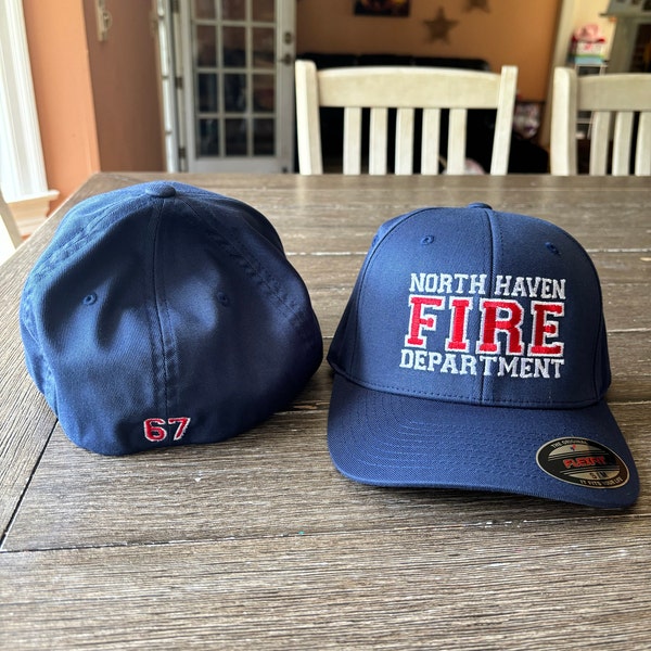 Free Personalization, Custom Fire Department Embroidered Hat, Fire Dept ...