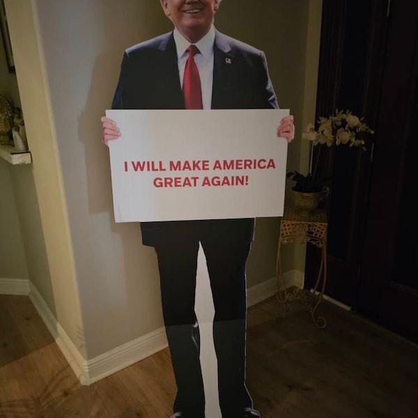 Donald Trump Life Size Cutout Cardboard Figure, Funny Props Party Decor ...