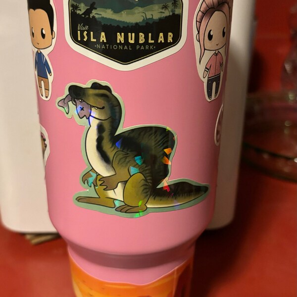 Spinosaurus Friends! - Chibi Holographic Vinyl Dinosaur Stickers - Etsy