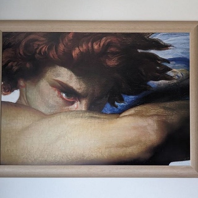 Famosa Pintura De Lucifer Lámina Enmarcada For Sale Con La Obra