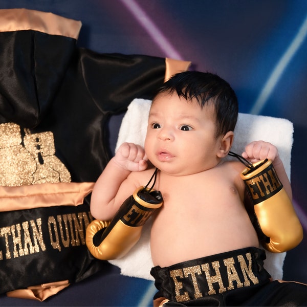 TRI Color - Baby Boxer Outfit Complete Set- Mini Gloves Only - Etsy