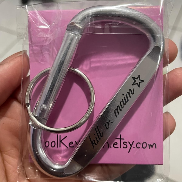 Personalized Carabiner - Engraved Anniversary Gift - Custom Black ...