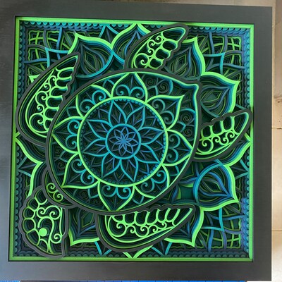 Compass SVG Multi-layered Mandala, 3d Layer Compass Mandala Svg, Shadow ...