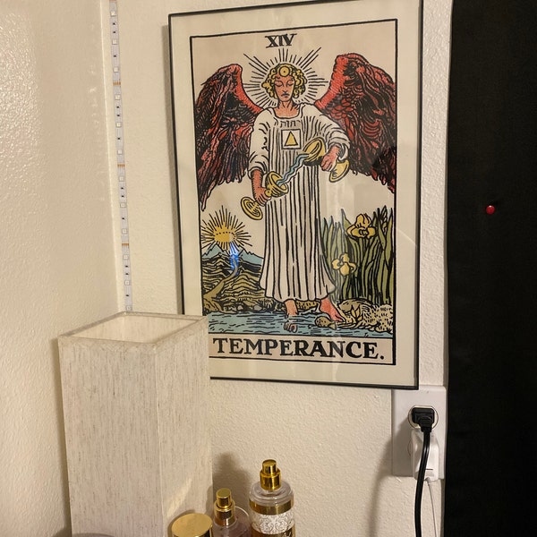 Temperance Tarot Card Art Print – Winged Angel Illustration - Etsy