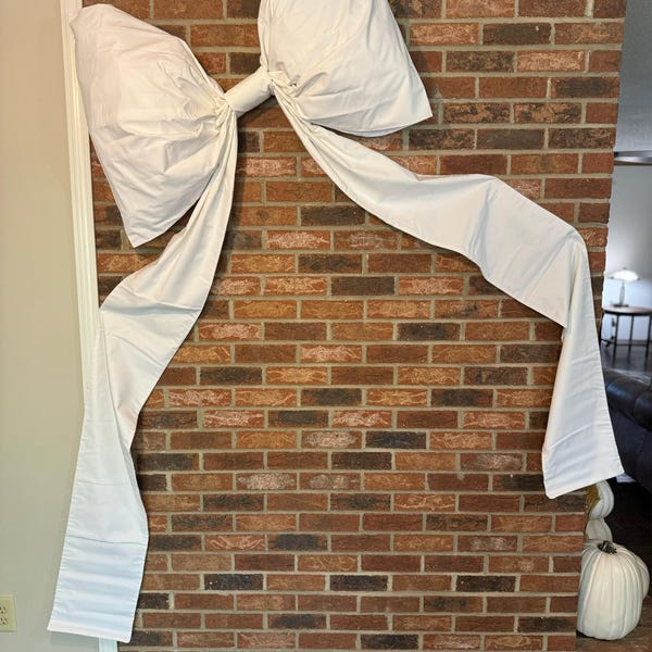 Big Bow White, Large Wall Bow, Party Bow, Loveshackfancy Inspired ...