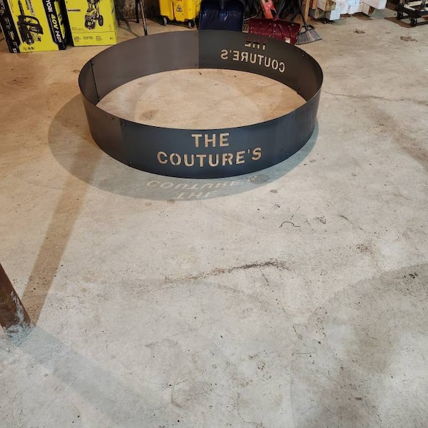 Personalized Heavy Duty Solid Fire Ring, 12" Tall, Wedding Gift ...