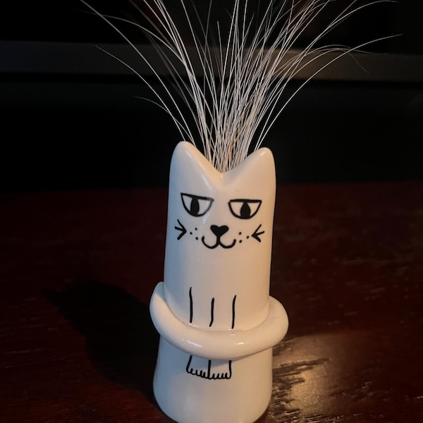 Tiny Vase for Cat Whiskers / Cat Whiskers Vase / Tiny Cat Vase / Mini ...