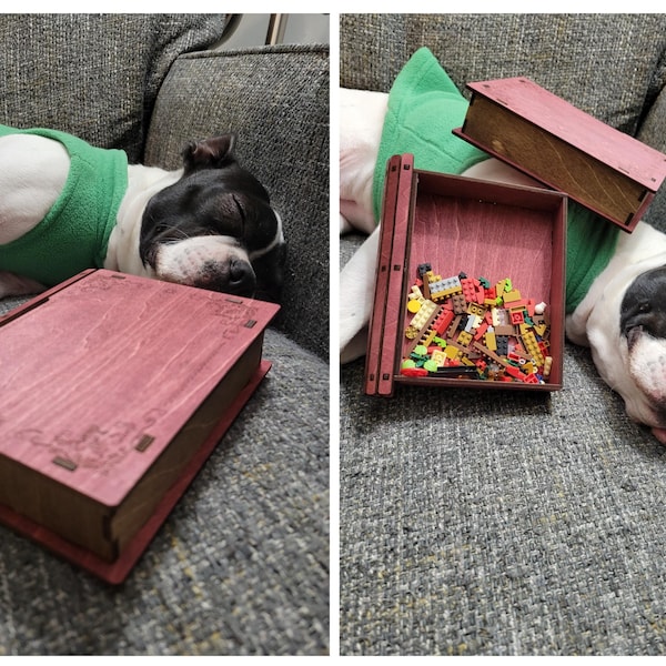 Slider Book Box Laser Cut Svg Files, Wood Gift Slider Book Box, Vector ...