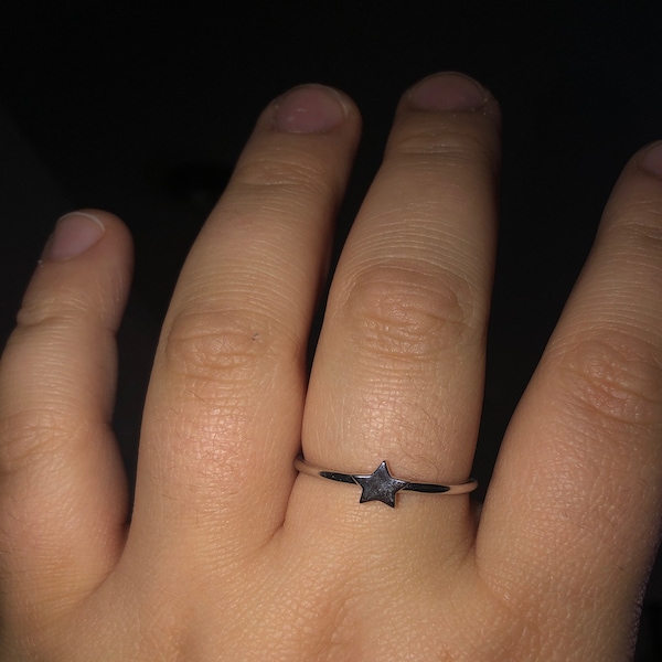Dainty Silver Star Ring, Simple Ring, Silver Ring - Cute Ring - 925 ...