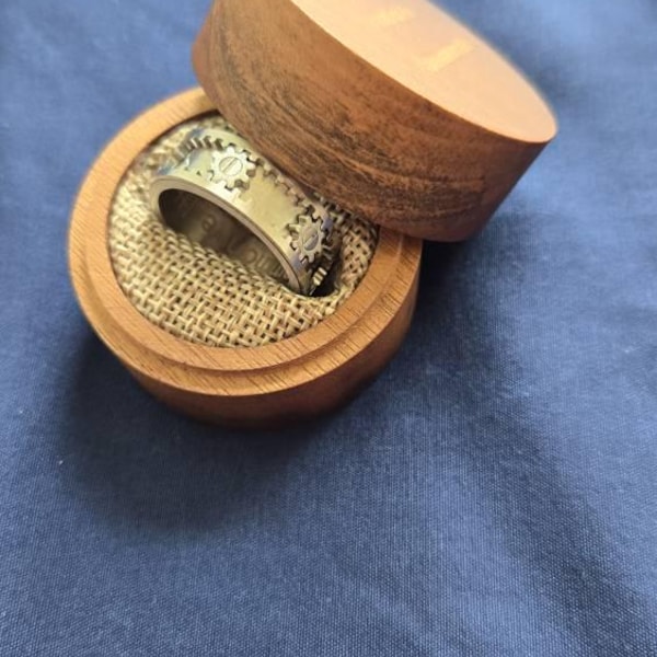 Silver Gear Spinner Ring - Stainless Steel Men's Gear Ring, Gearhead ...