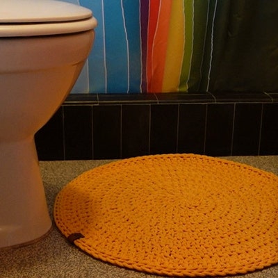 Handmade Rug Crochet Rug Round Cotton Rug Floor Rug Scandinavian Rug ...