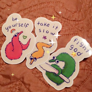 DIGITAL Fluffy Worm Sticker Pack - Etsy