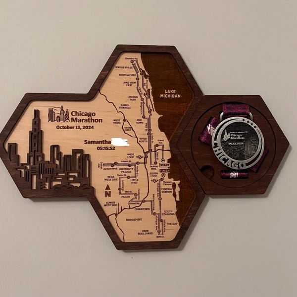 World Marathon Majors Finisher Medal Display Holder With Full ...