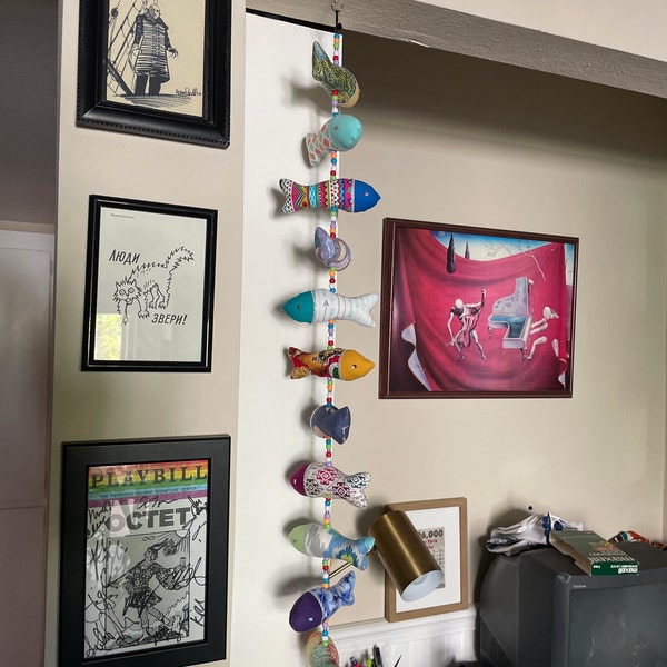 Handmade Fabric Fish Hanging Mobile Unique, Also NFL NCAA You Choose - Etsy