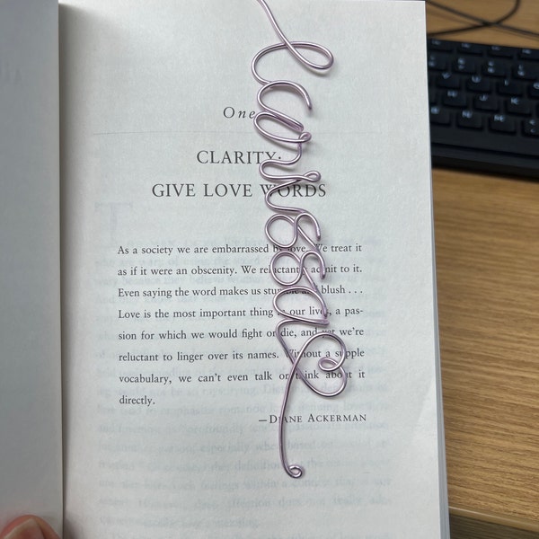 Personalized Wire Name Bookmark, Unique Handmade Custom Bookmark, Back ...