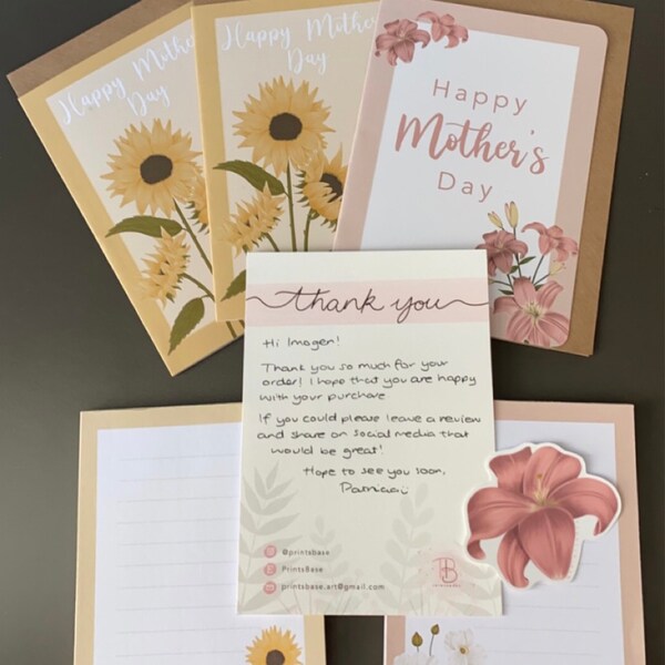 Pink Roses Notepad Set, Floral Notepad Set, Spring/summer Notepad ...