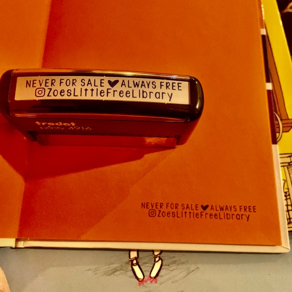 Lending Library Stamp , Always Free Never for Sale, Property of Side ...