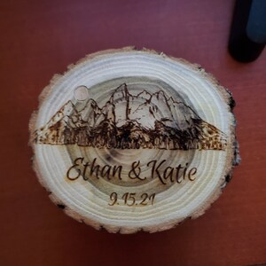 Personalized Rustic Ring Box Engraving Ring Box Wedding Ring - Etsy