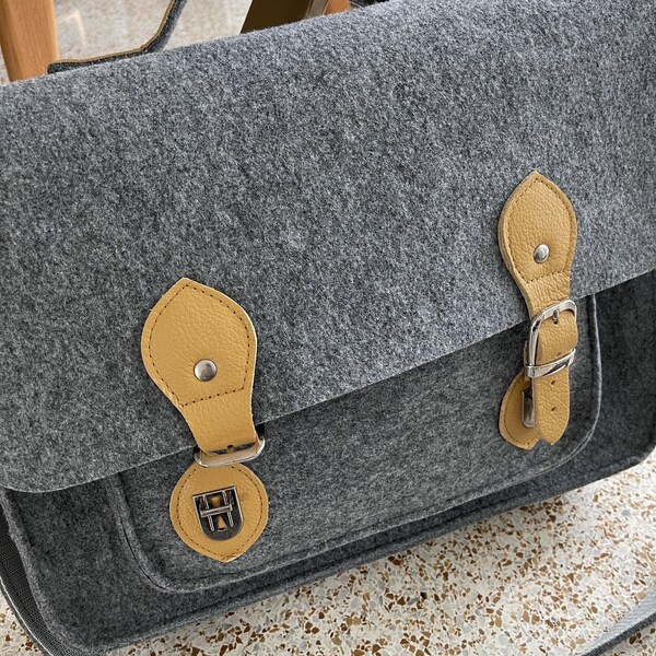 Computer Bag, Felt Bag, Office Bag, Felt Satchel, School Bag, Womens ...