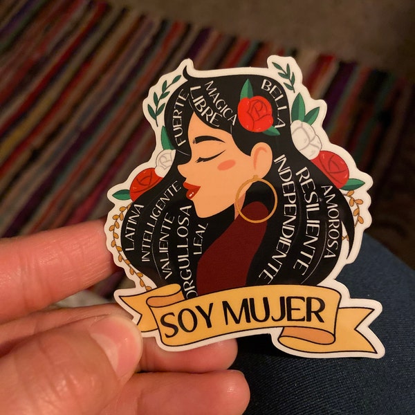 Soy Mujer Latina Sticker, Mexican Sticker, Spanish Sticker, Floral ...