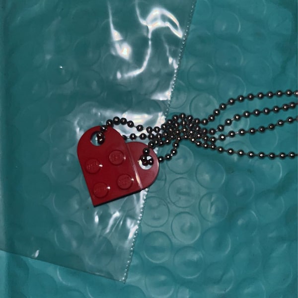 Lego Brick Heart Necklace - Etsy