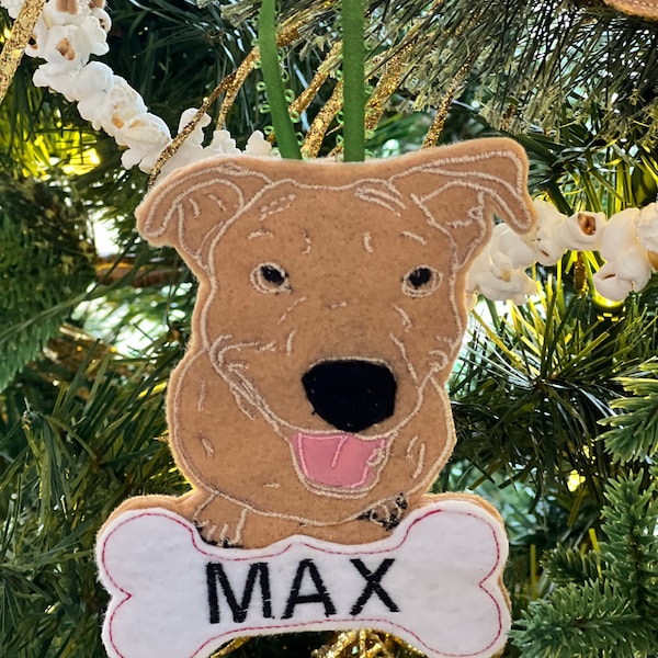 Pit Bull - Machine Embroidery Design, Pit Bull Outline Embroidery ...