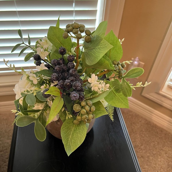 Small Hydrangea and Blueberry Arrangement, Bedroom Arrangement ...