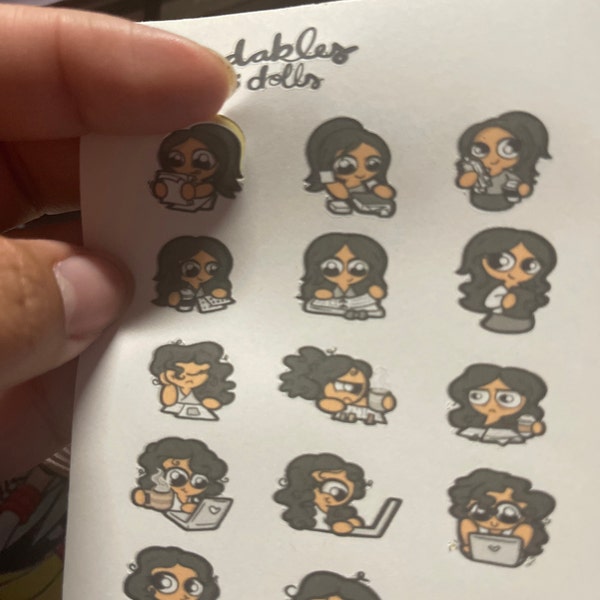D063 / Soft Stickers Digital and Printable Stickers, Silhouette Cut ...
