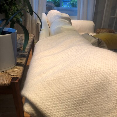 Yak Wool Blanket Scarf Orange Sofa Couch Throws Shawl Wrap Large Throw ...