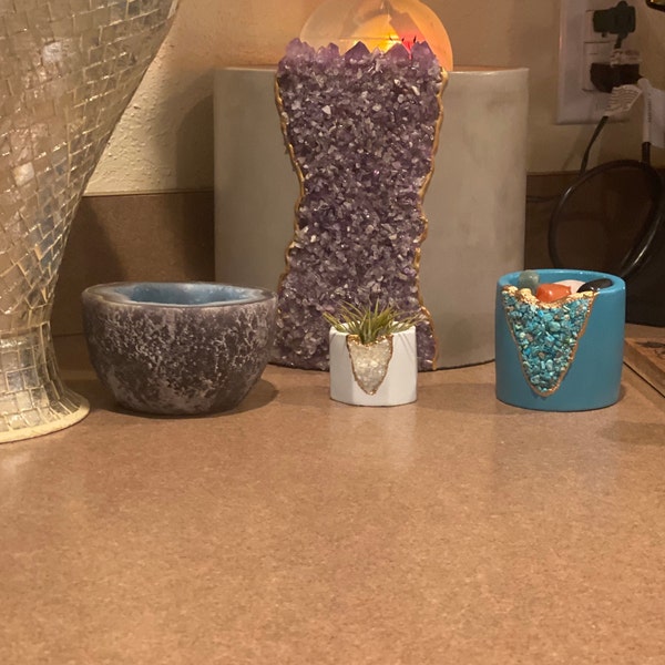 Square Crystal Planter Pots - Etsy