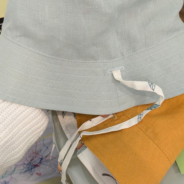 Vintage Linen Sun Hat | Tangerine Bucket Hat | Floral Sun Hat ...