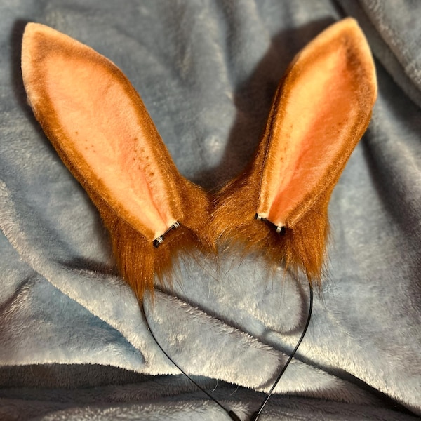 Realistic Anubis Wolf Ear, Purple Dobermann Ear,faux Fur Ear, Dieb Ears ...