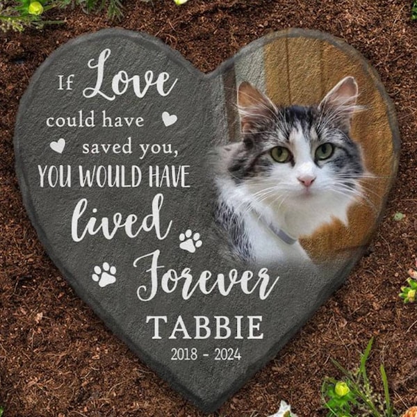 Custom Dog Memorial Slate, Cat Memorial Stone, Pet Remembrance Gift ...