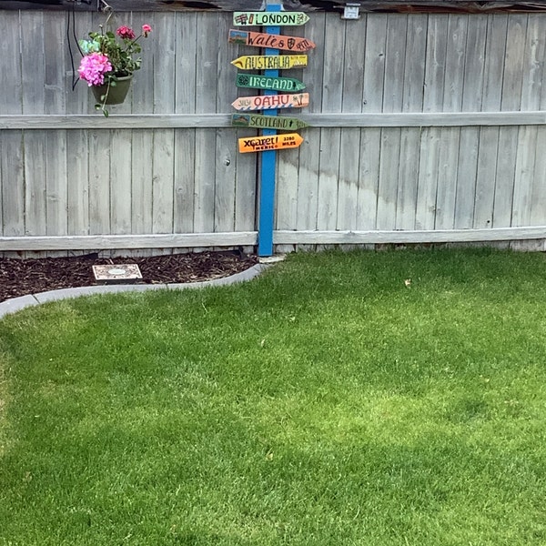 Personalized Hand Painted Distressed Wooden Directional Sign - You ...