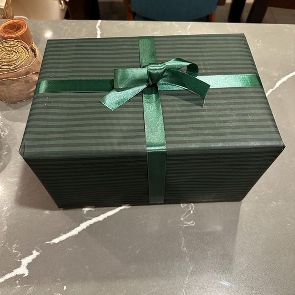 Evergreen Striped Wrapping Paper Holiday Gift Wrap Christmas Party Gift ...