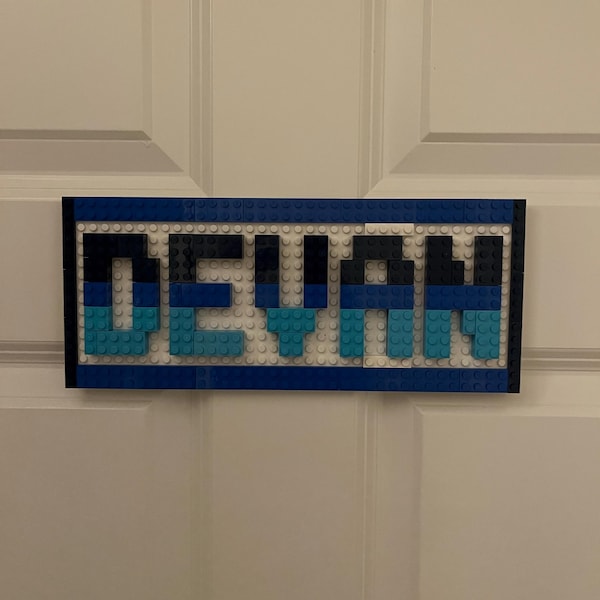 Custom NAME SIGN Made With LEGO® Bricks and Plates / Door or Wall Sign ...