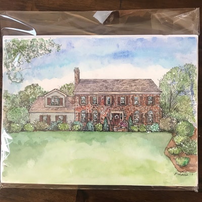 Pen and Ink Custom House Drawing, House Portrait, Handdrawn Original ...