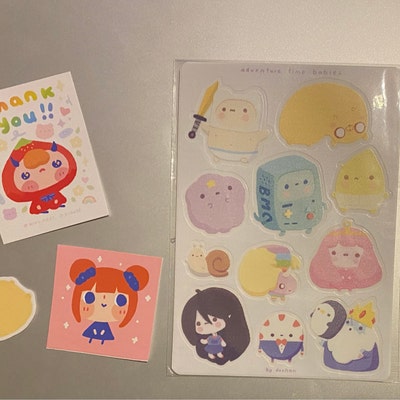 Adventure Time clear Sticker Sheet Transparent Waterproof - Etsy