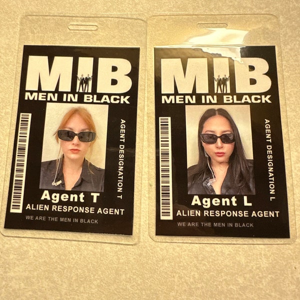 Custom MIB Men in Black ID Badge Costume Add Your Name and Picture - Etsy