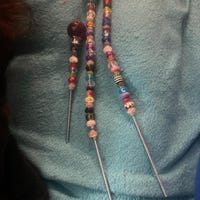 14 Inch Jeweled Garden Stake, Planter Stake, Round Prism Garden Stick ...