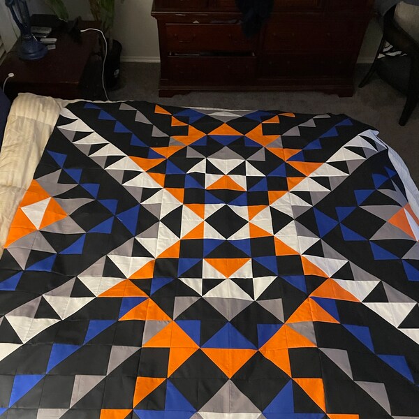 Half Square Triangle Quilt | Modern Quilt Pattern | Beginner Quilt ...