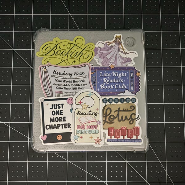 Book Lovers Newspaper Vinyl Sticker, Book Lover Sticker, Laptop Decal ...