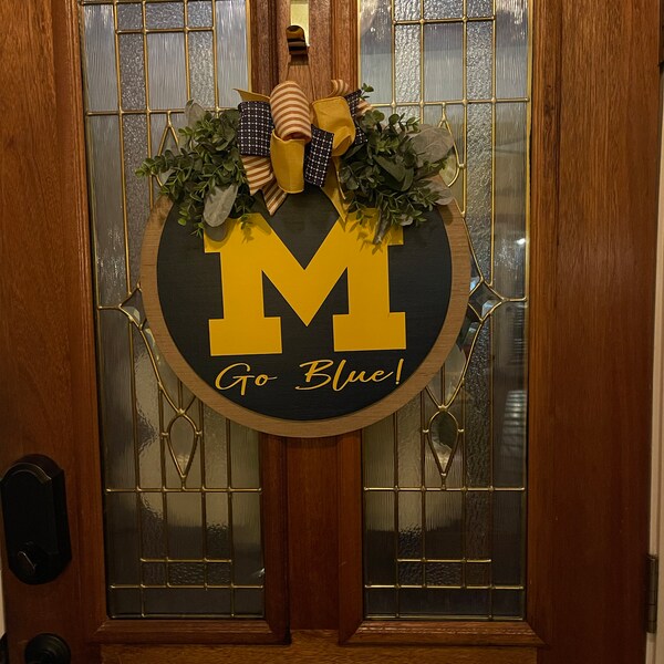 Michigan Door Hanger | Front Door Decor | Michigan Door Sign | Michigan ...