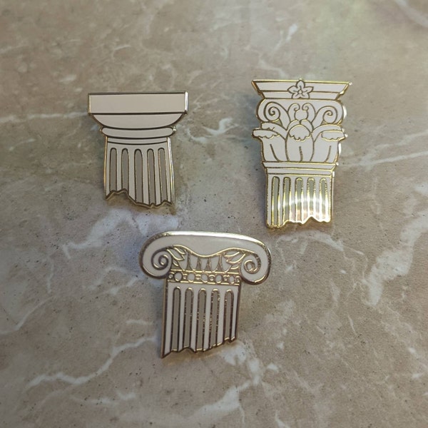 Classical Column Pin Set - Mythology Architecture Art History ...