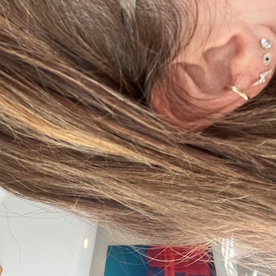 14K Solid Gold Tiny Red Apple Stud Screw Back Earrings, Cubic Zirconia ...