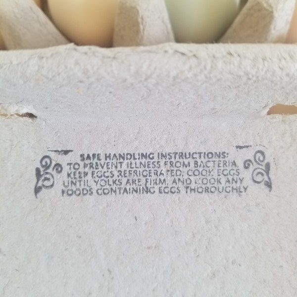 Egg Carton Stamp - FDA Safe Handling Instructions - Food Safety Warning ...